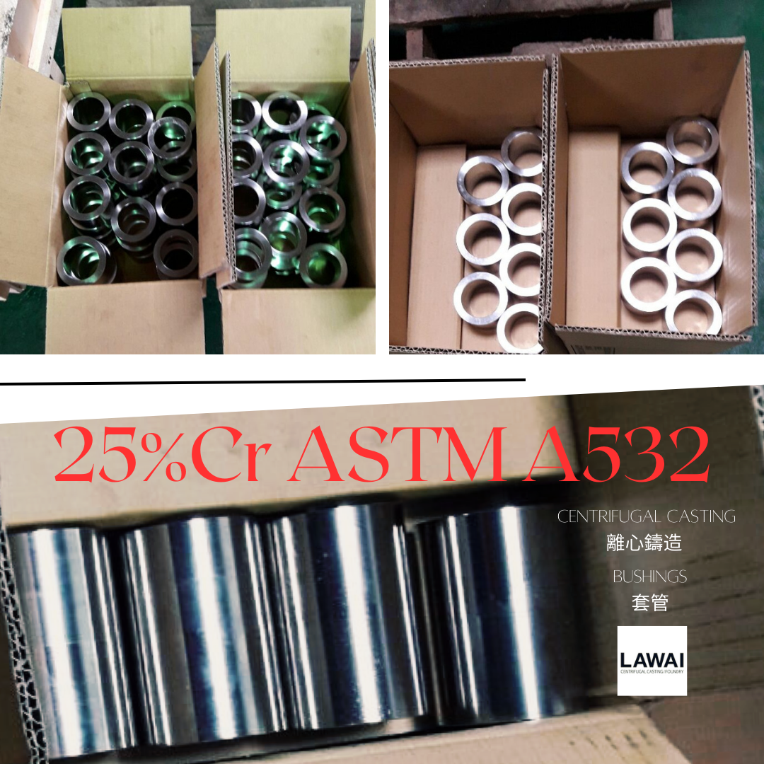 高耐磨且高硬度25%Cr ASTM A532白口鑄鐵管件以及環件製造-龍吉宇精密(股)公司 | LAWAI